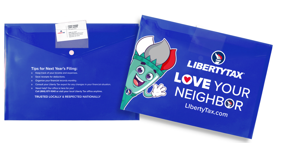 Vinyl Envelopes - Blue with Torchie (300) – libtaxstore