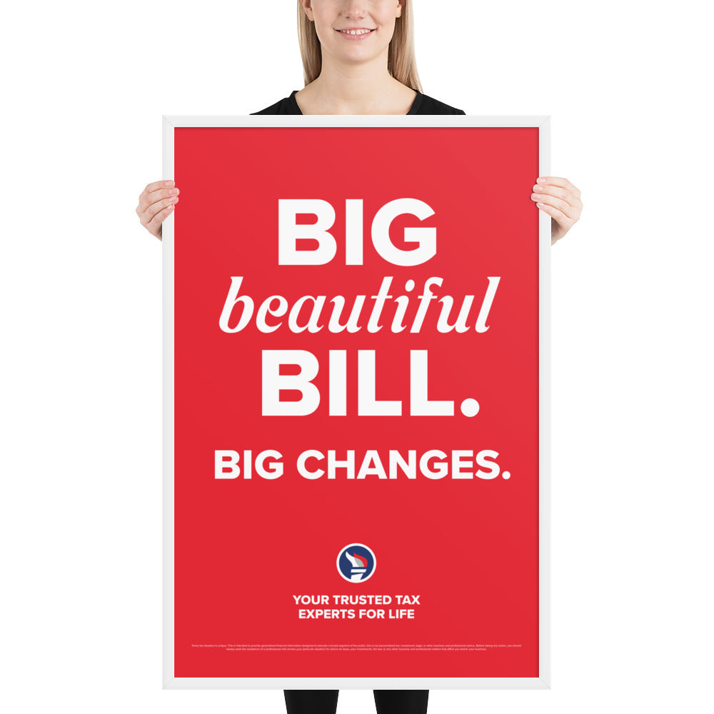 Big Beautiful Bill Framed poster – libtaxstore